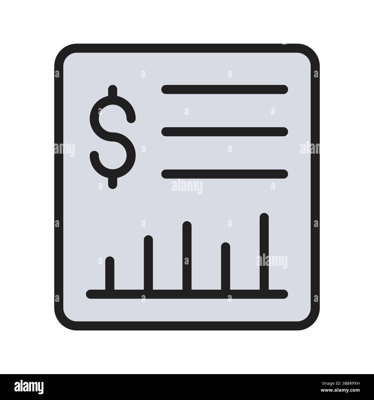 A document with a dollar sign on it shows the financial statement icon ...