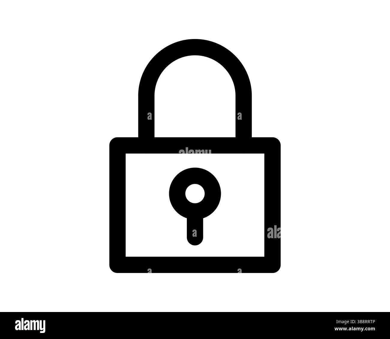 Bold black padlock icon, perfect for security, privacy, or website ...