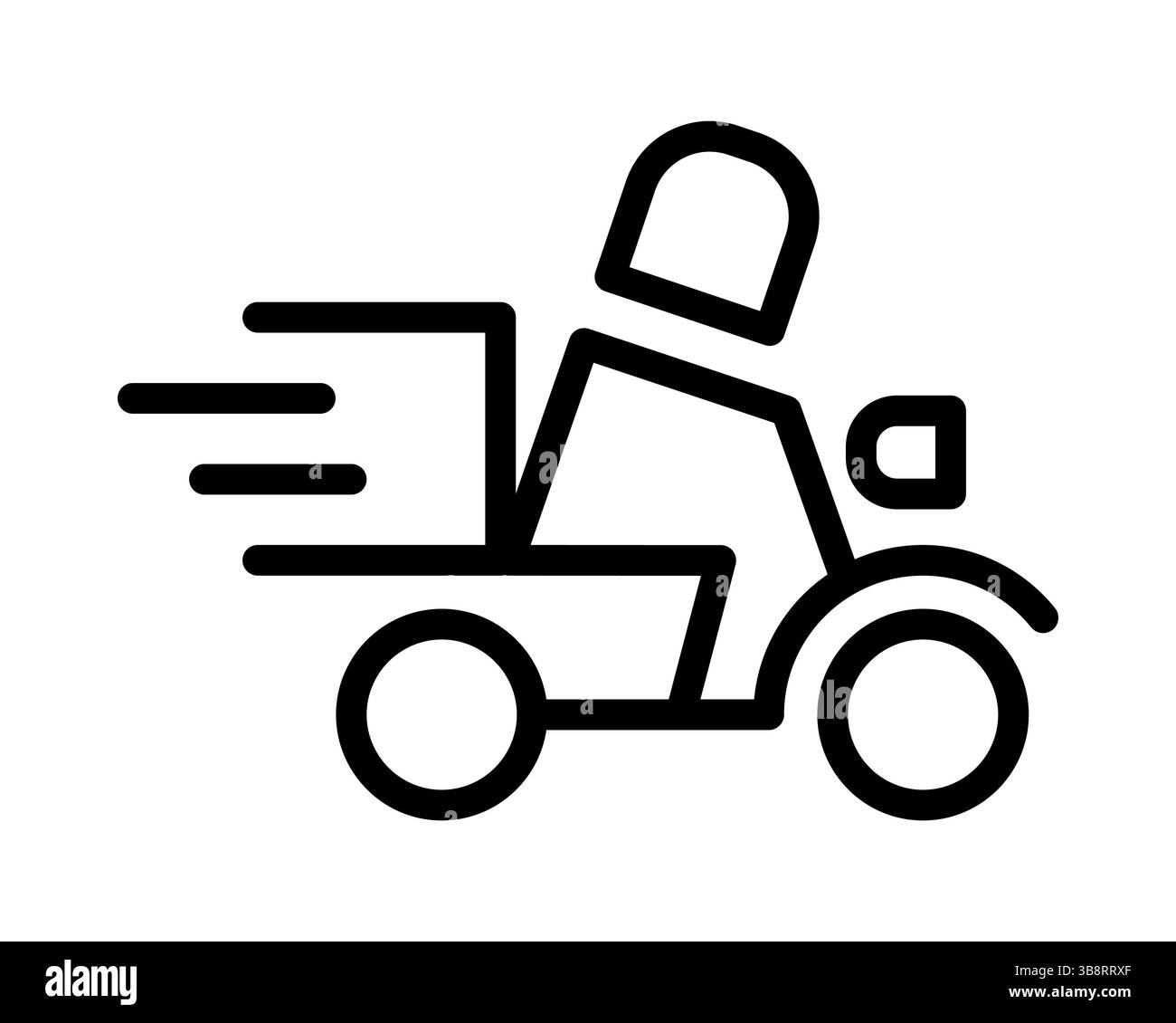 Fast delivery service icon. Bold black line art style. Perfect for app ...