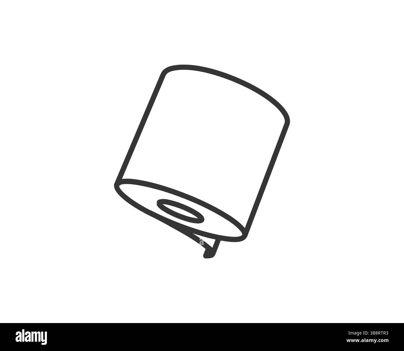 Simple line art illustration of a roll of paper towels, perfect for ...