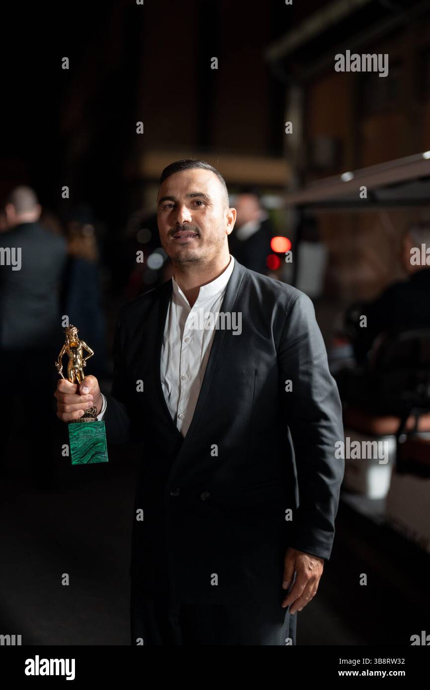 Francesco Di Leva with the David di Donatello for Best Supporting Actor attends the photocall ...