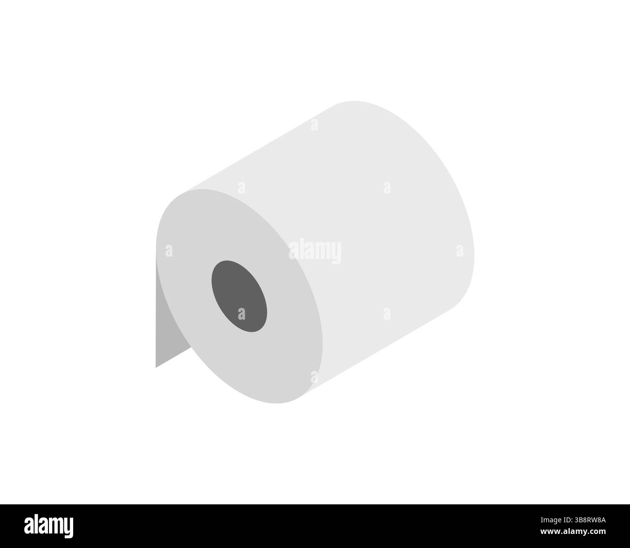 Simple isometric illustration of a roll of toilet paper. Perfect for ...