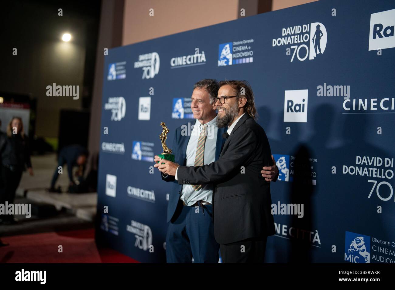 Rome, Italy. 08th May, 2025. Andrea Segre with the David Award attends the photocall during the ...