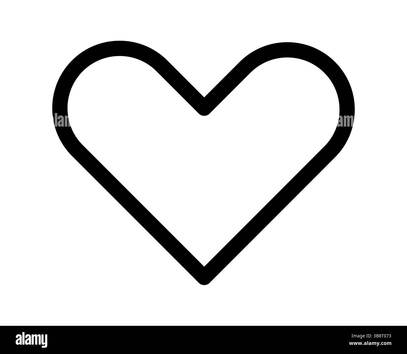 Bold black outline heart icon. Simple, versatile design perfect for app ...
