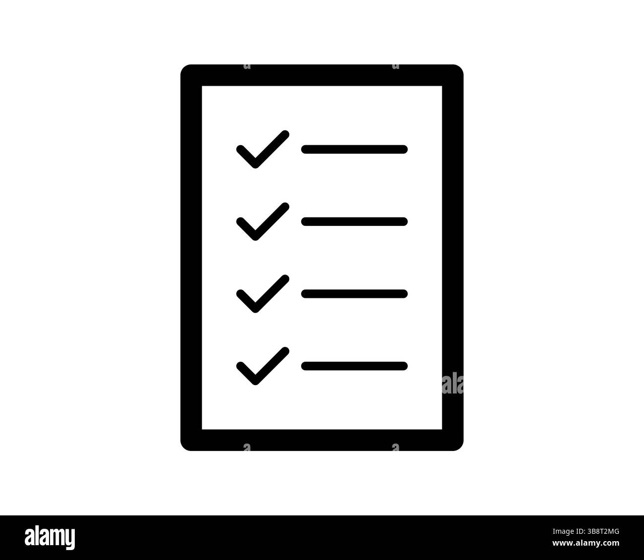 Clean, bold checklist icon; perfect for apps, websites, and ...