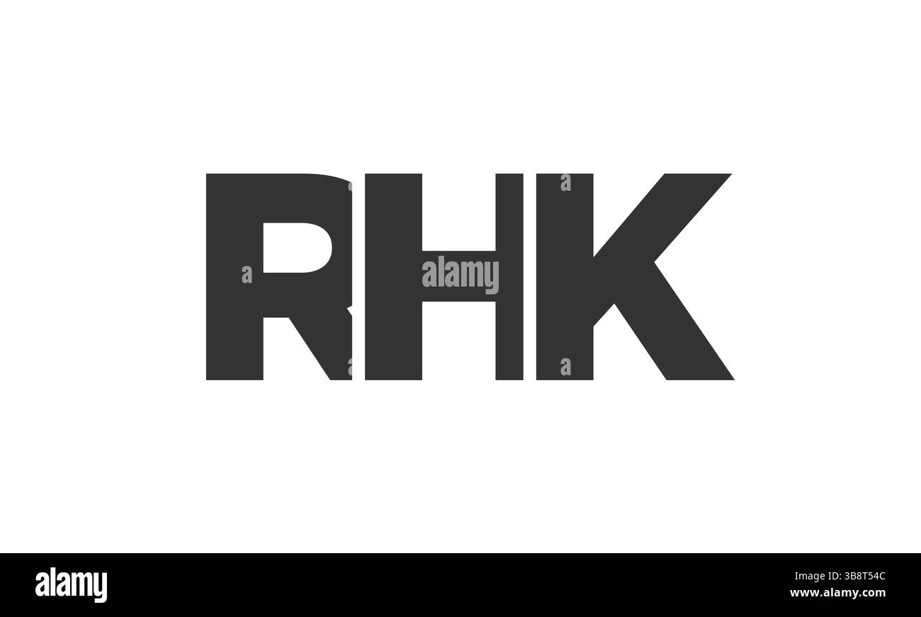 RHK logo design template with strong and modern bold text. Initial ...