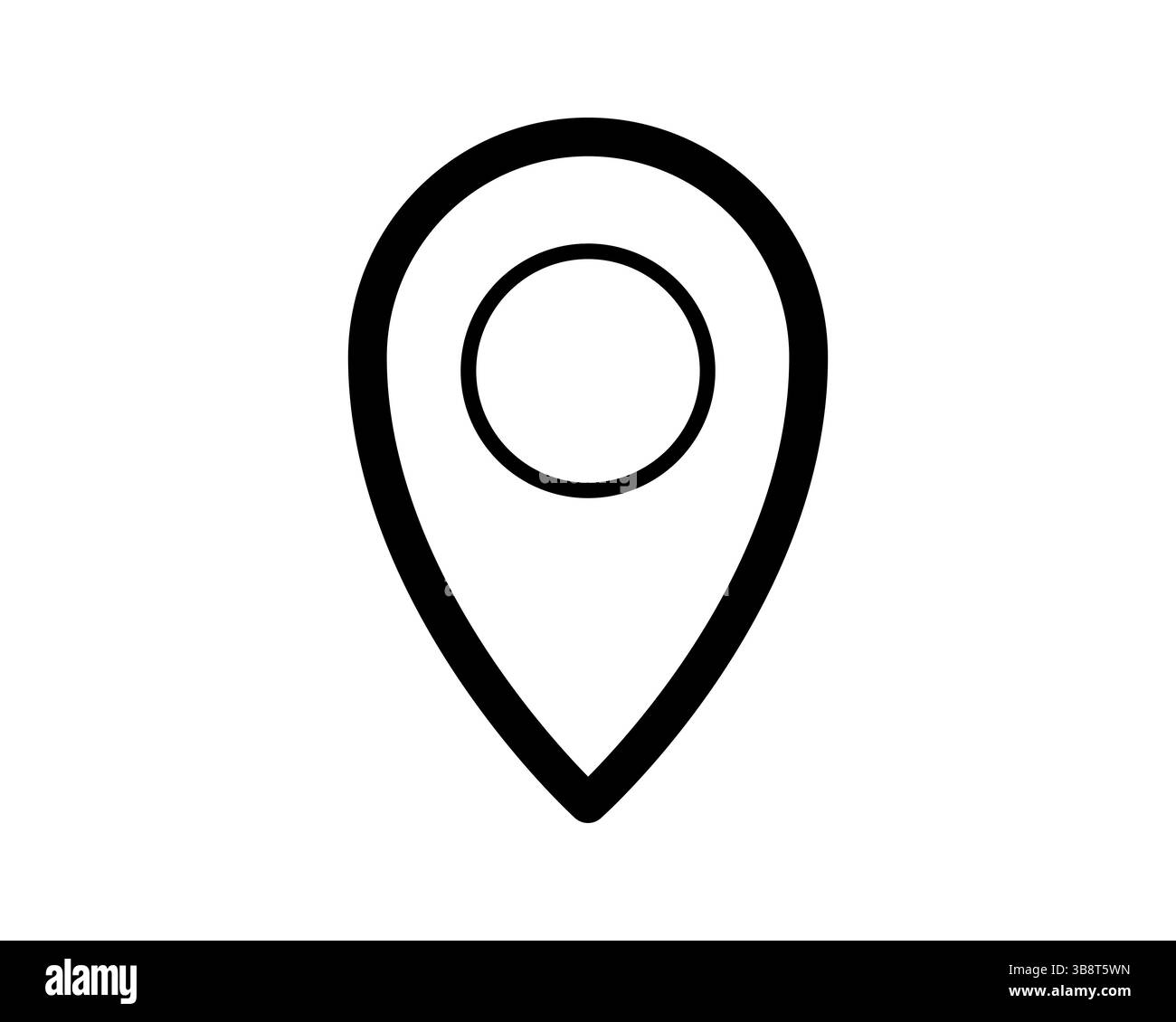Bold black location pin icon. Simple, minimalist design perfect for ...