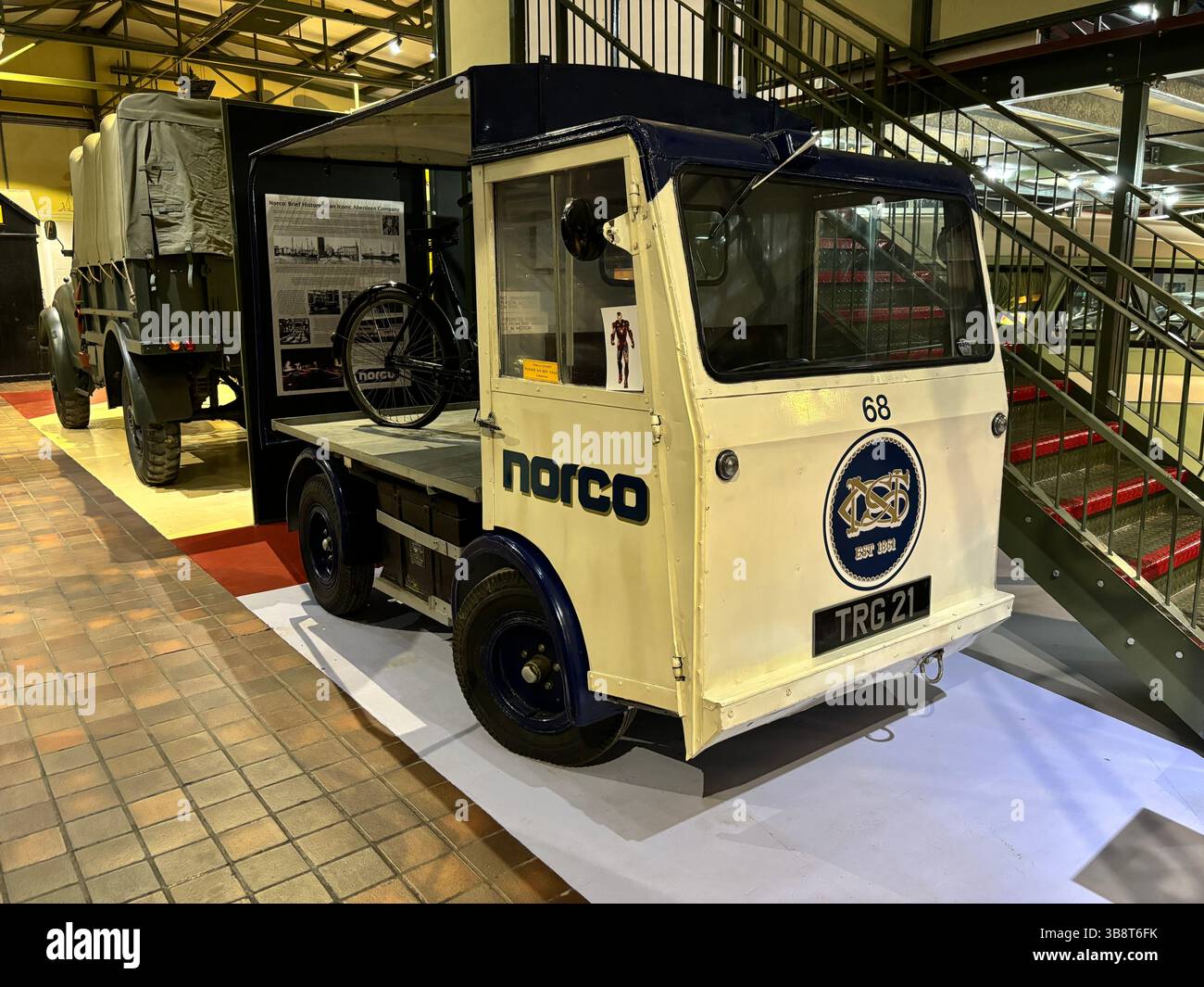Vintage electric milk float vehicle on display at The Grampian ...