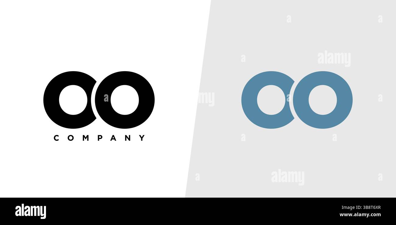 Trendy letter O and O, OO logo design template. Minimal monogram ...