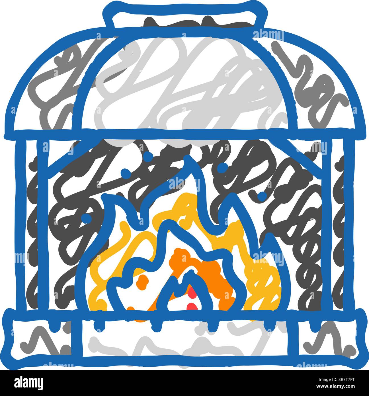 fire blacksmith icon doodle illustration Stock Vector Image & Art - Alamy