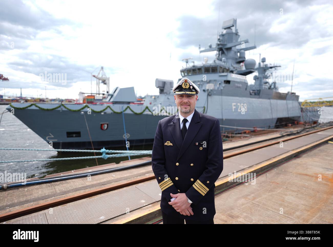 Hamburg, Germany. 08th May, 2025. Frigate Captain Marc T. Tippner ...