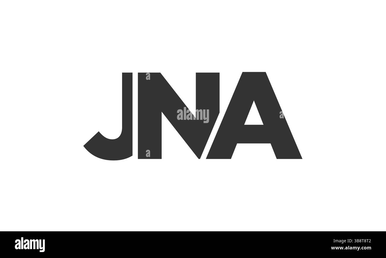 JNA logo design template with strong and modern bold text. Initial ...