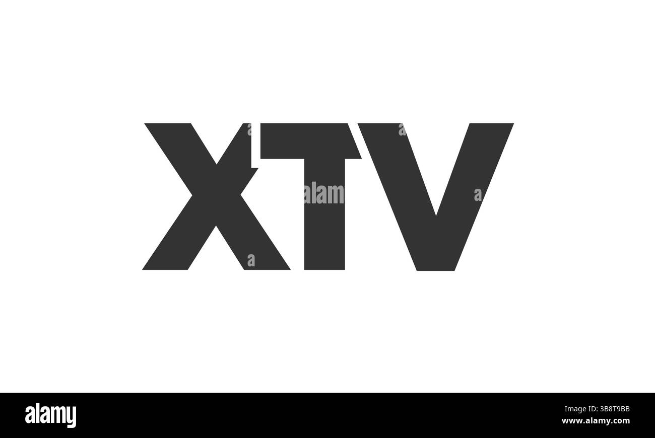 XTV logo design template with strong and modern bold text. Initial ...