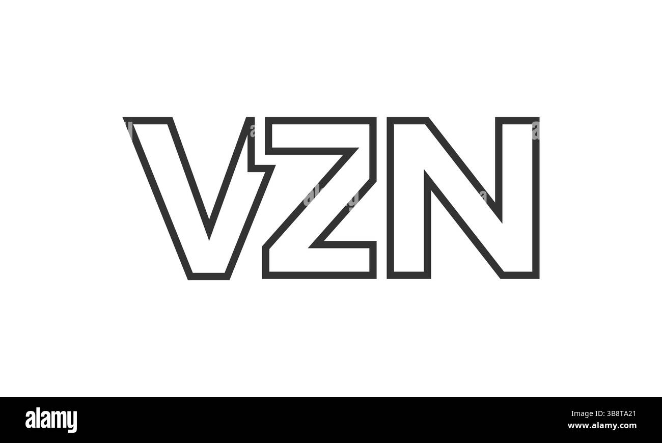 VZN logo design template with strong and modern bold text. Initial ...