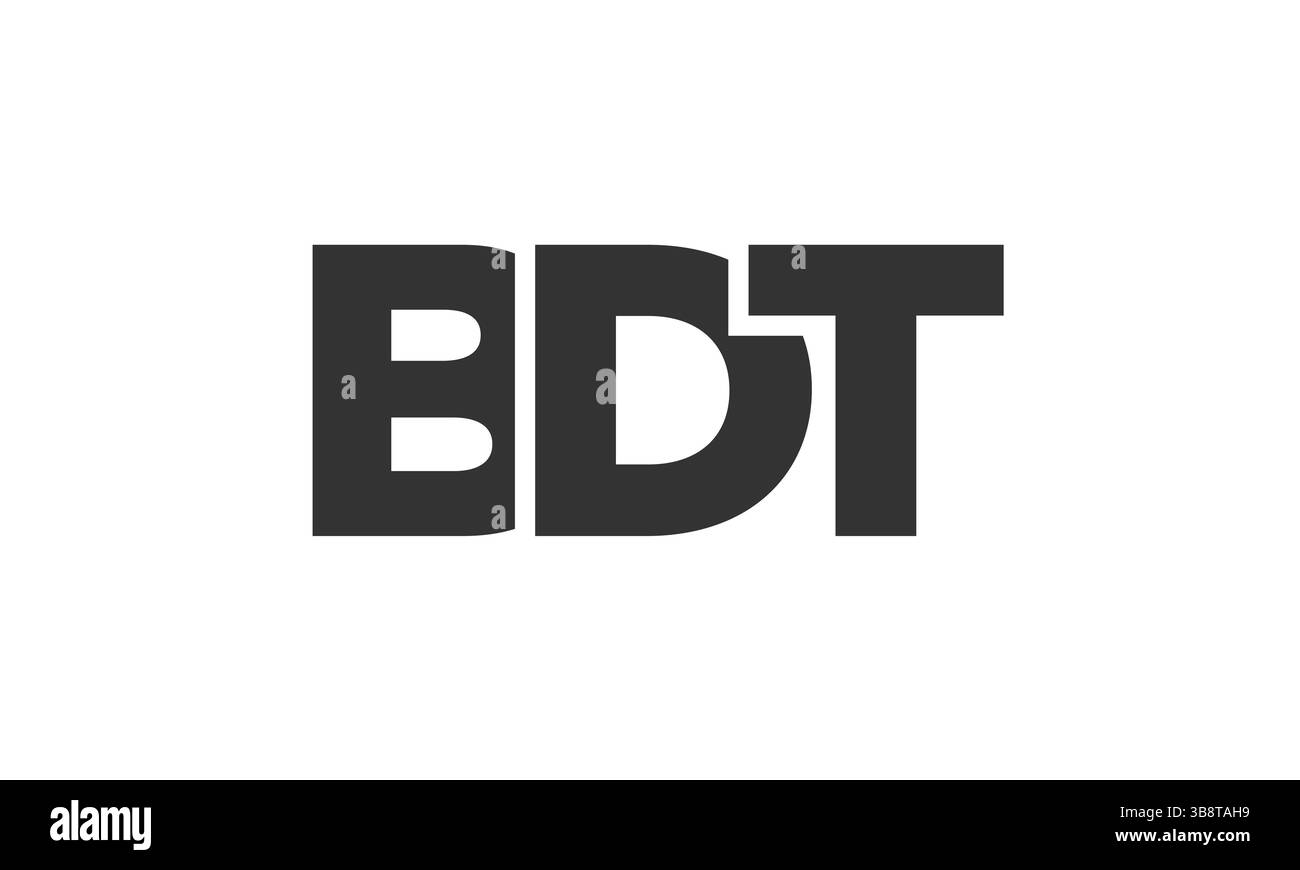 BDT logo design template with strong and modern bold text. Initial ...
