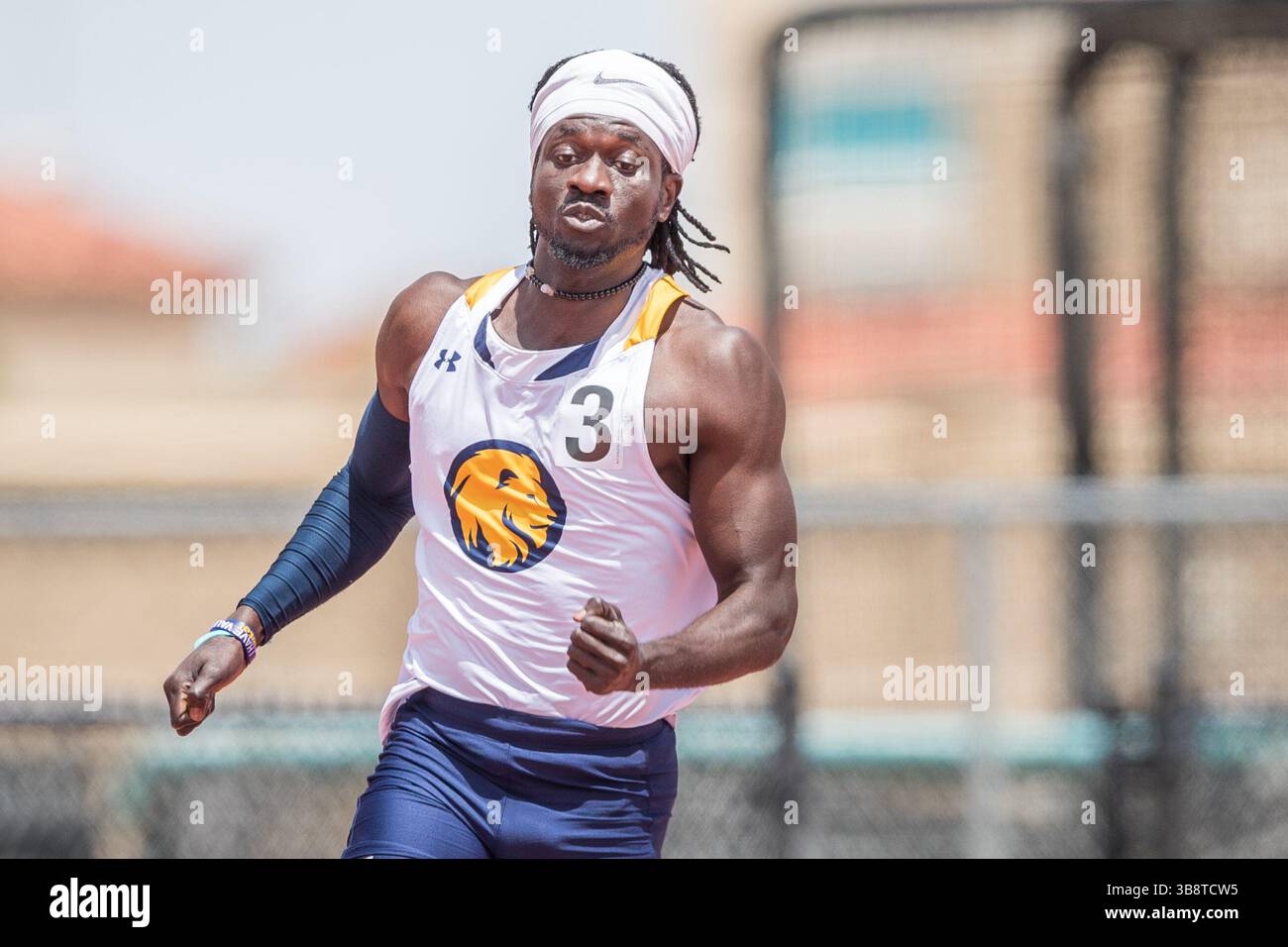 May 1, 2025: East Texas A&M Lions sprinter Hope Nagbi competes in the ...