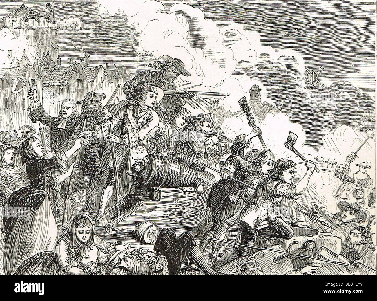 Defence at the Siege of Derry, 1689 AKA Londonderry Stock Photo - Alamy
