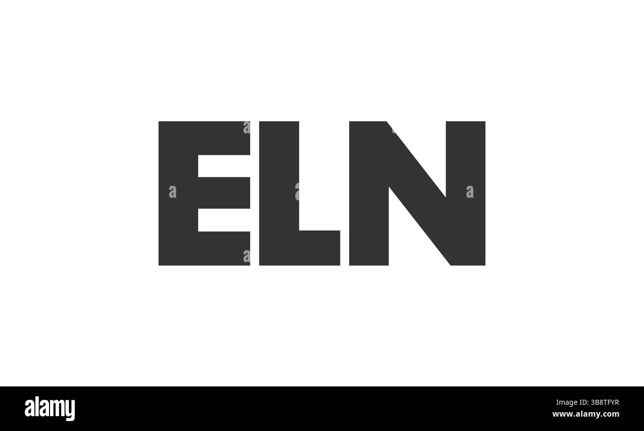 ELN logo design template with strong and modern bold text. Initial ...
