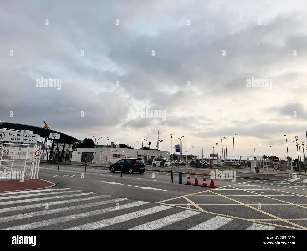 La Linea, Spain - May 01, 2025: A border crossing in La Linea de la ...