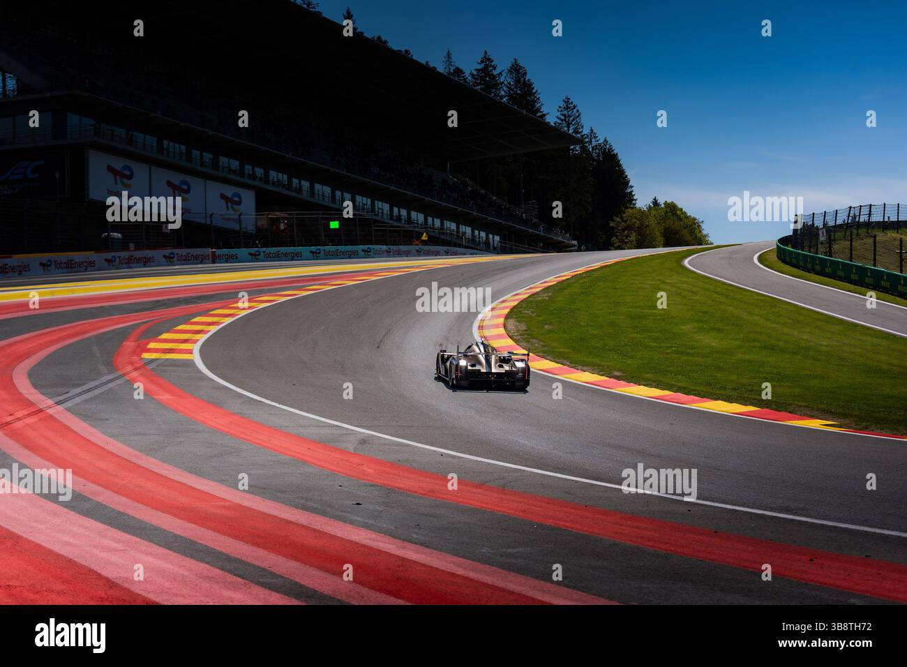 Spa Francorchamps, Belgium. 08th May, 2025. Cadillac racing pass to Eau Rouge in Spa ...