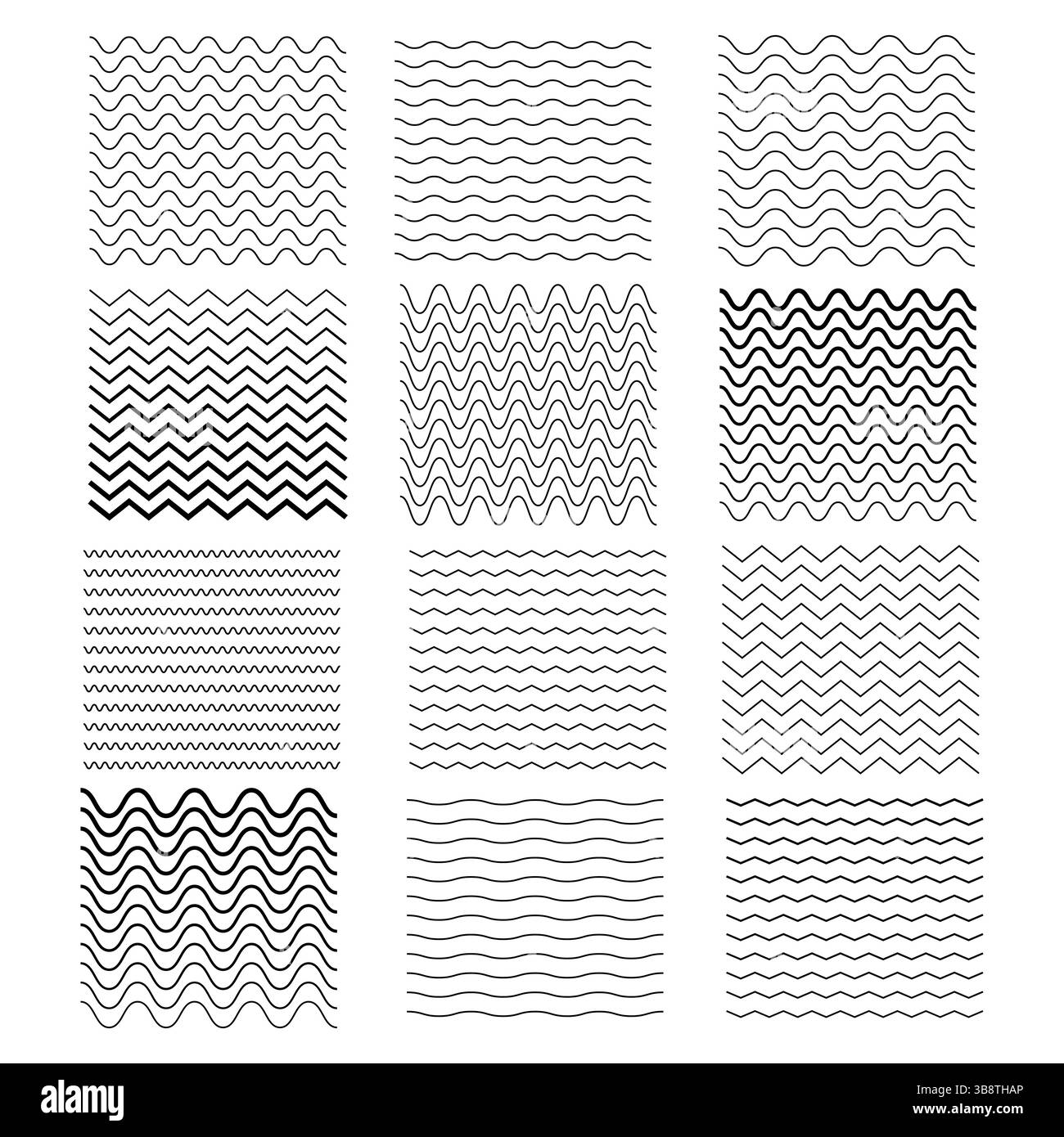 Collection Of Black And White Zig Zag Line Pattern Backgrounds Stock Vector Image And Art Alamy