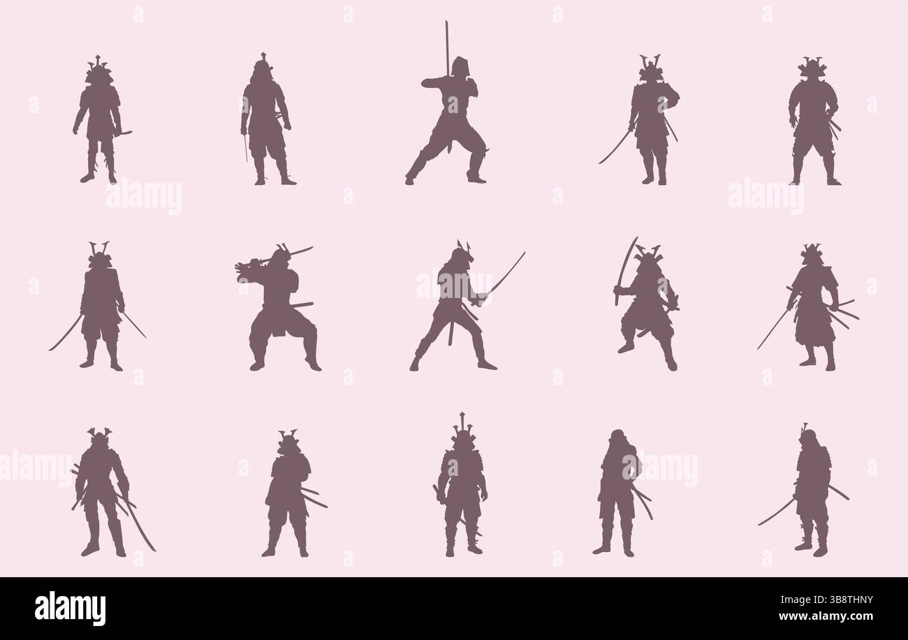 Samurai silhouette, Samurai svg, Samurai warriors silhouette, Samurai ...