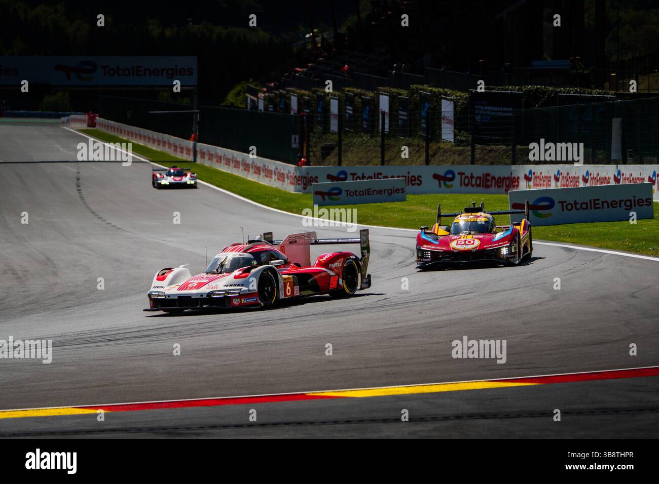 Spa Francorchamps, Belgium. 08th May, 2025. AF Corse Ferrarind enter to La Source in Spa ...