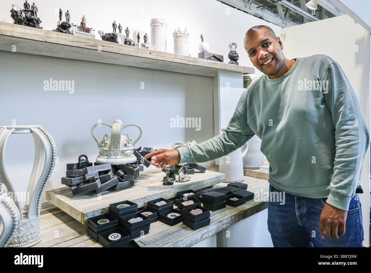 London, UK. 08th May, 2025. Richard Miller, from Rich Miller Ceramics ...