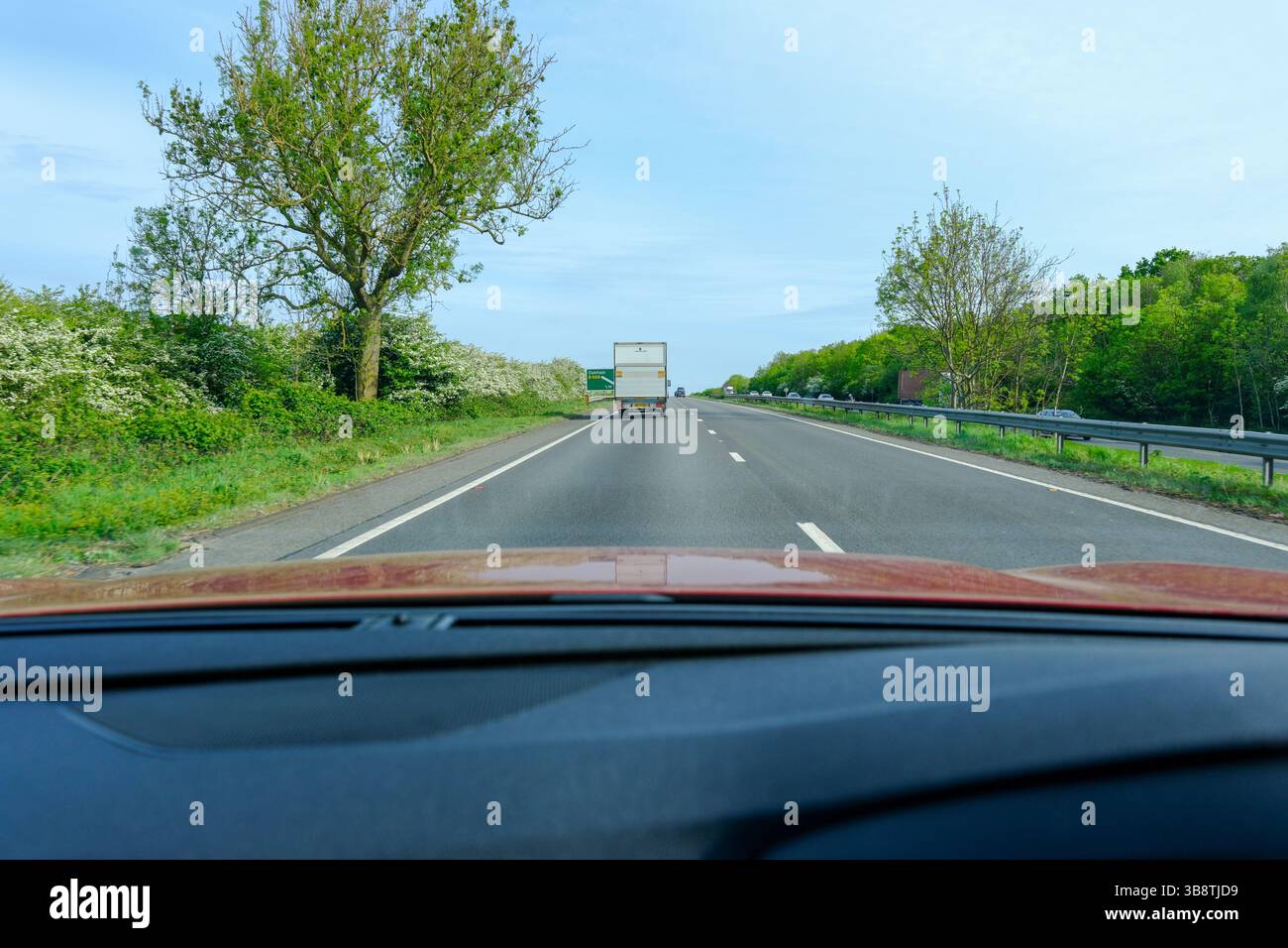 07 MAY 2025 - Peterborough, UK - A Road trip or commute with the view ...
