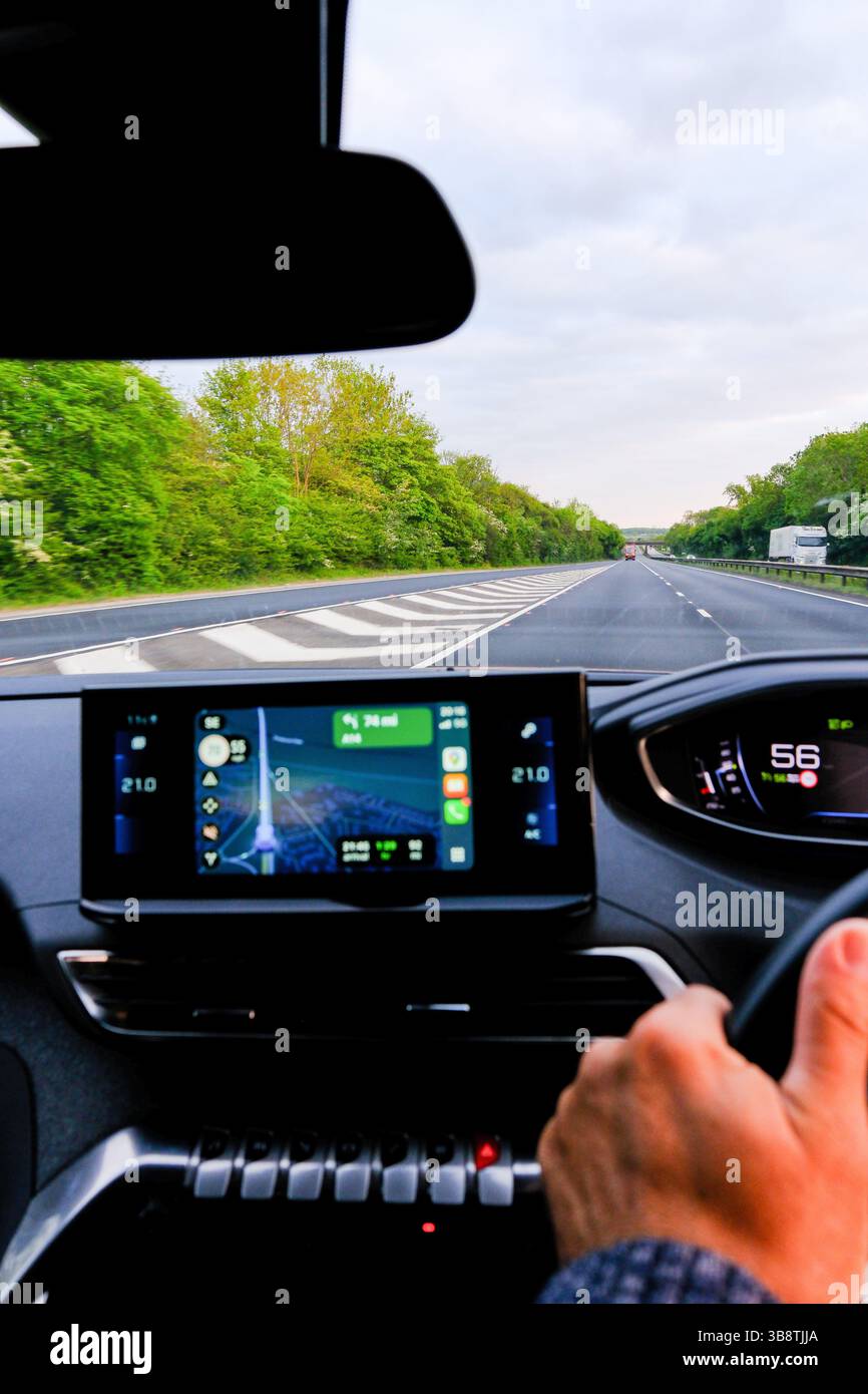 07 MAY 2025 - Peterborough, UK - A Road trip or commute with the view ...