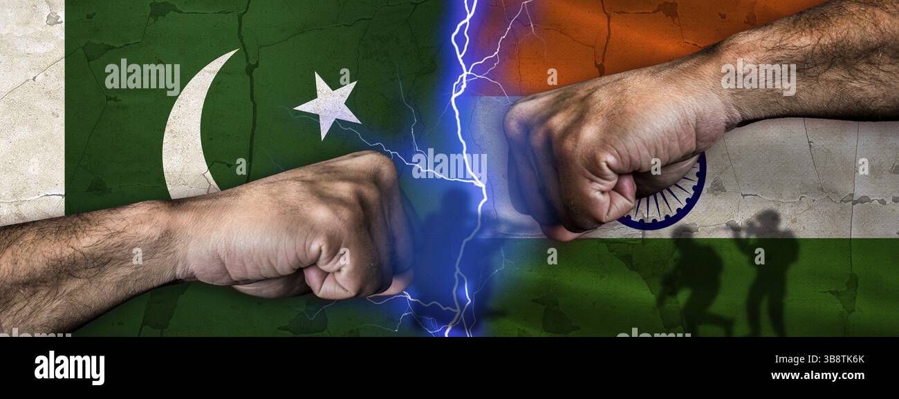 Pakistan vs India conflict and political tension. War between Pakistan ...