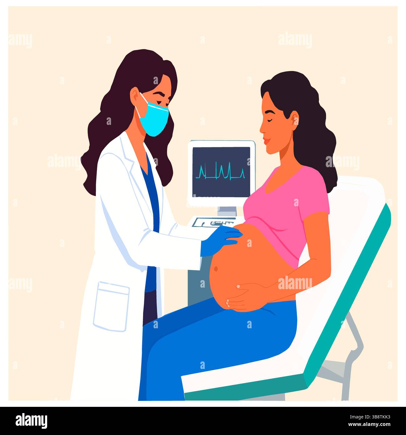 Woman undergoing medical examination Stock Vector Images - Alamy