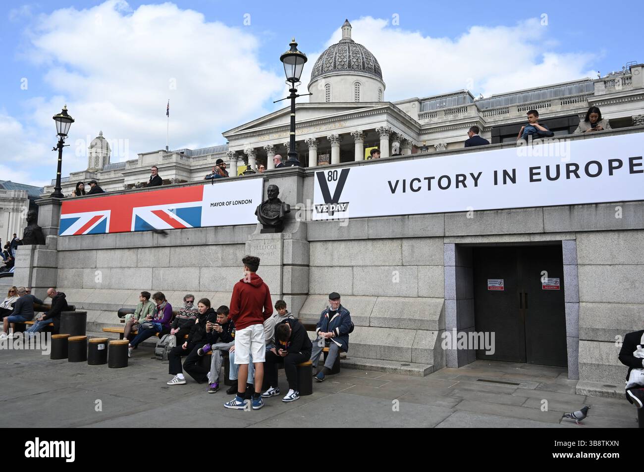 London, UK. VE Day 80th Anniversary. The Mayor of London marked the occasion in Trafalgar Square ...
