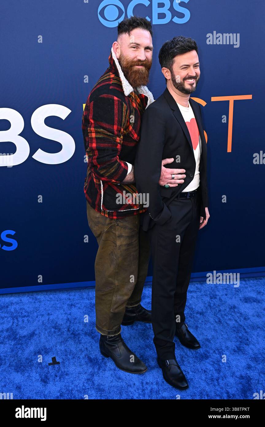 Devan Chandler Long und Richie Moriarty bei der Präsentaion des CBS ...