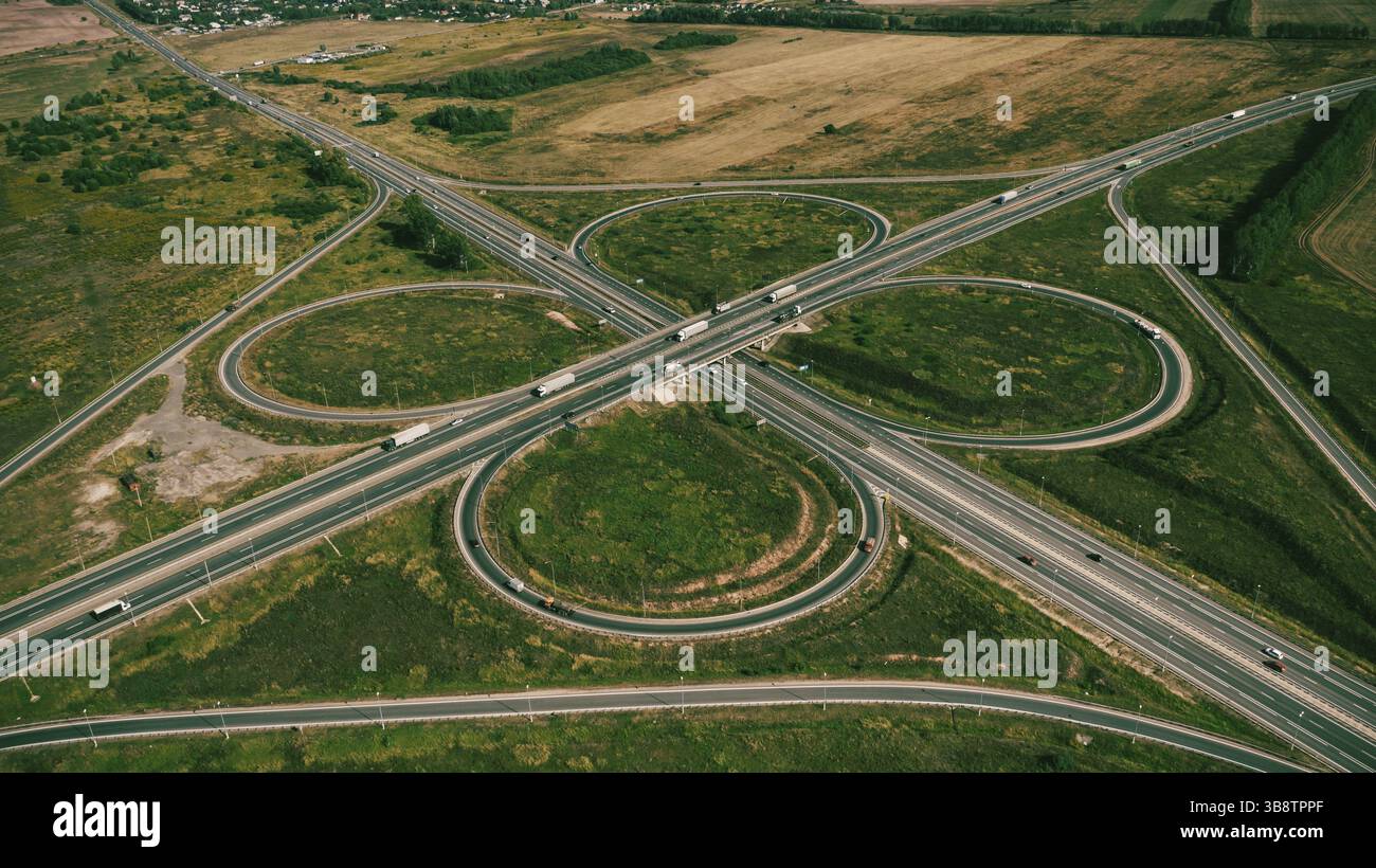 Overhead shot highway road hi-res stock photography and images - Alamy