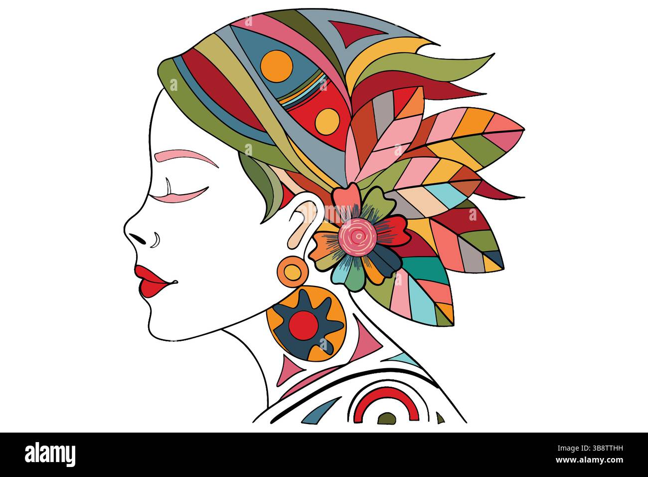 Lively floral design Stock Vector Images - Alamy