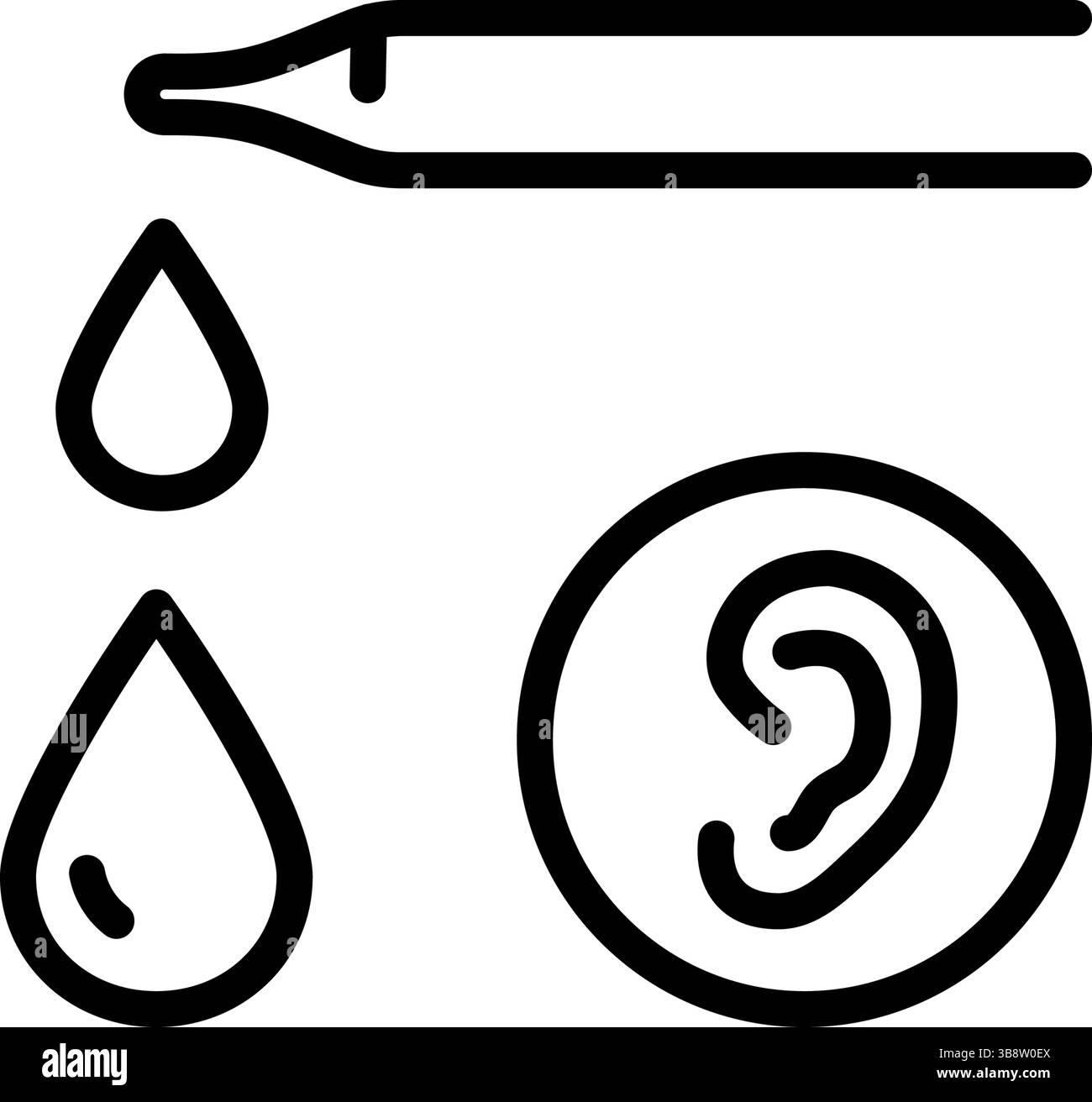 Ear drops icons set outline vector. Medicine tube. Healthy care ...