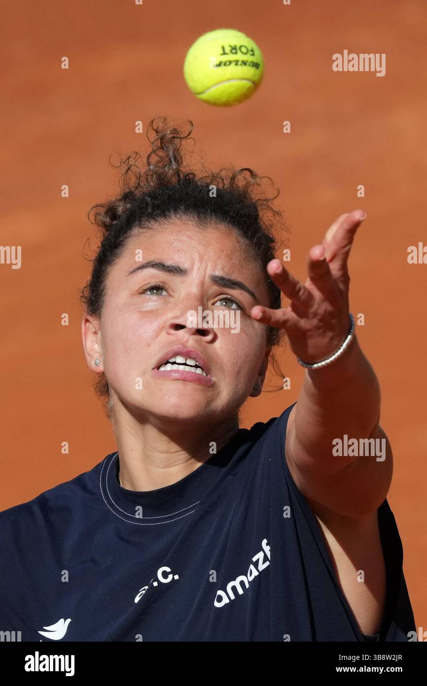 Rome, Italy. 08th May, 2025. Jasmine Paolini of Italy during the match ...