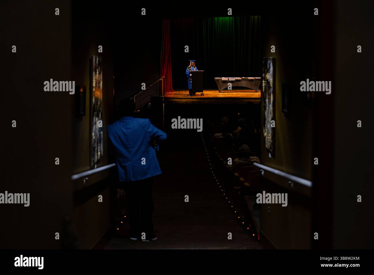 Marshae Dorsey gives a speech during the Senior Salute at Lyric Theatre ...