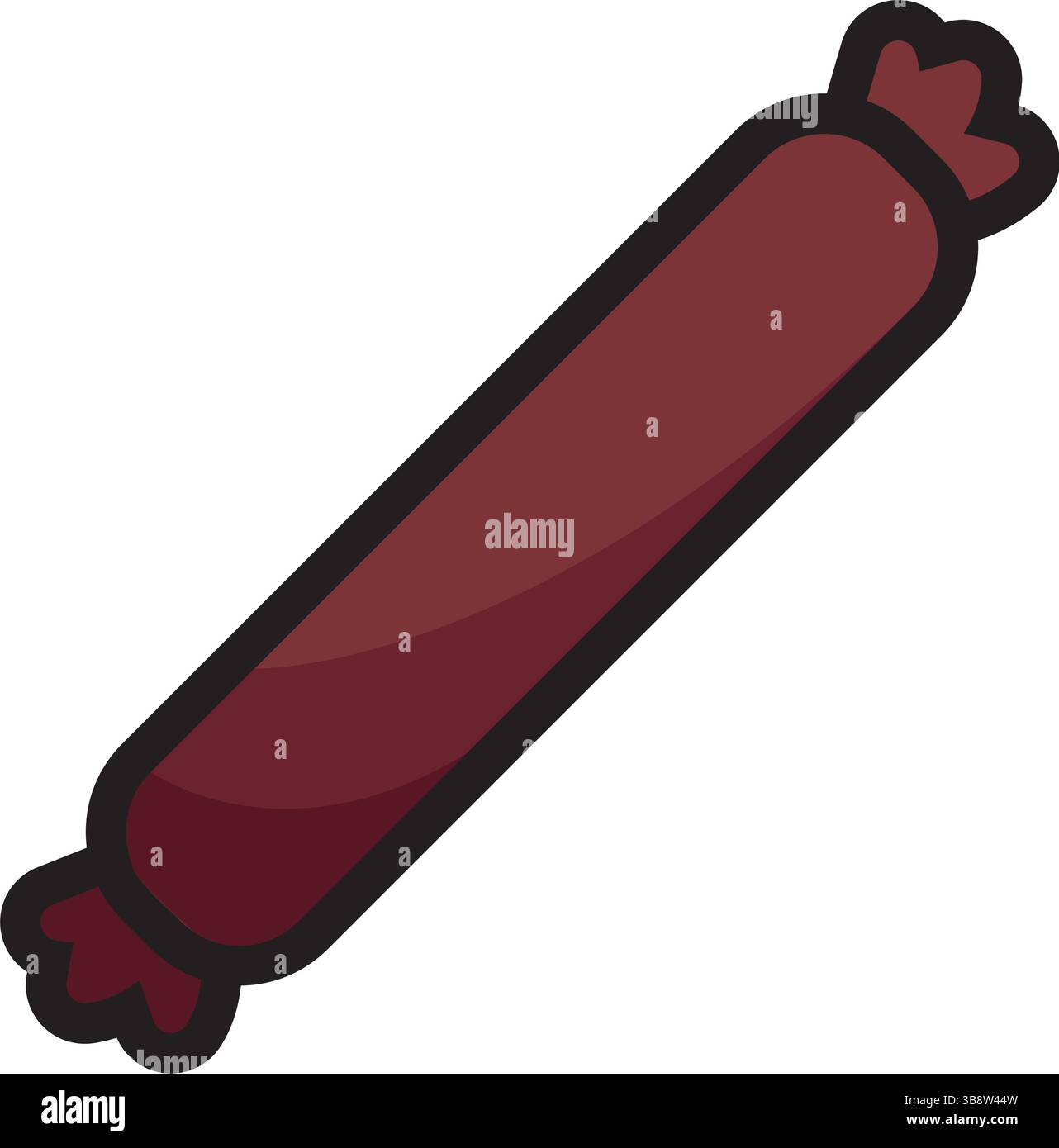 Whole salami sausage roll. Vector illustration Stock Vector Image & Art ...
