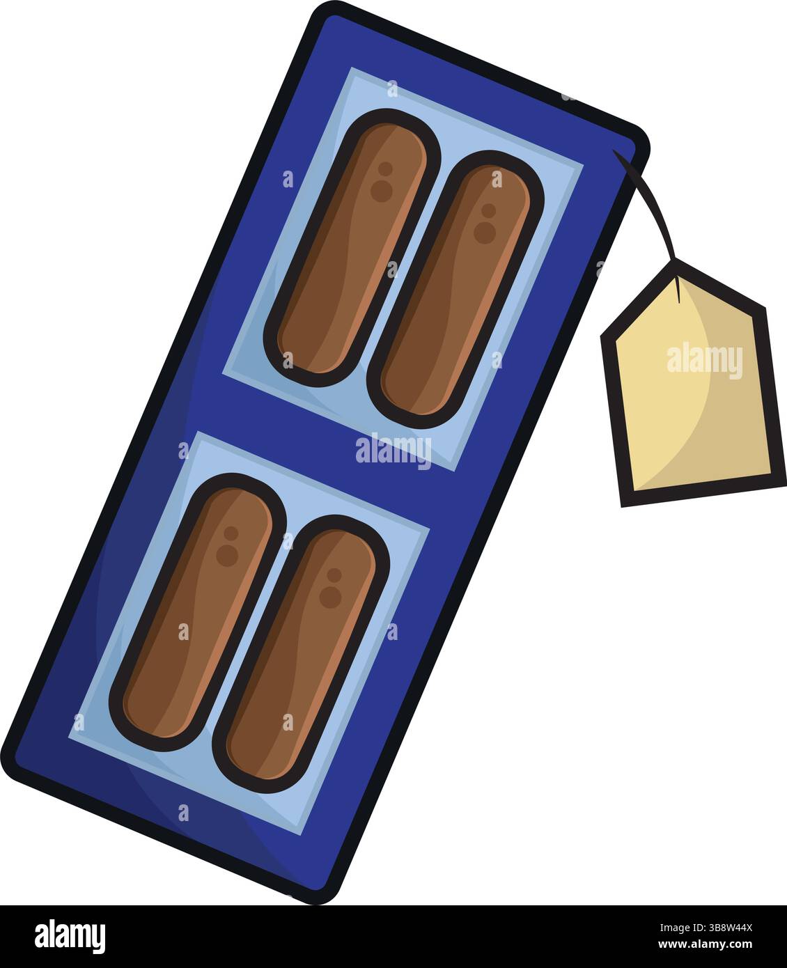 Chocolate cookie box pack. Vector illustration Stock Vector Image & Art ...