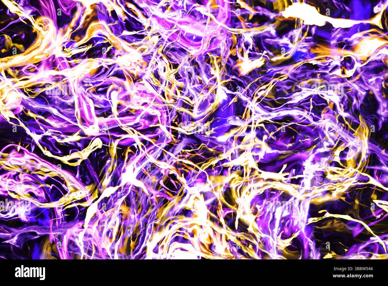 Abstract purple flame background. Colorful glowing energy lines ...