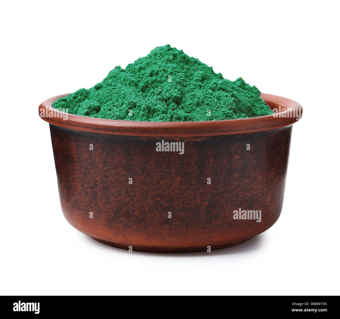 Spirulina powder in white Cut Out Stock Images & Pictures - Alamy