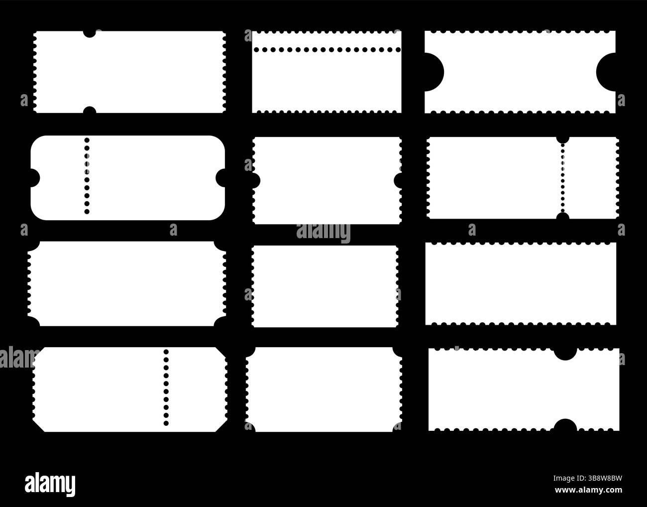 Admit one tickets flat mockup. Ticket printable pattern for cinema ...