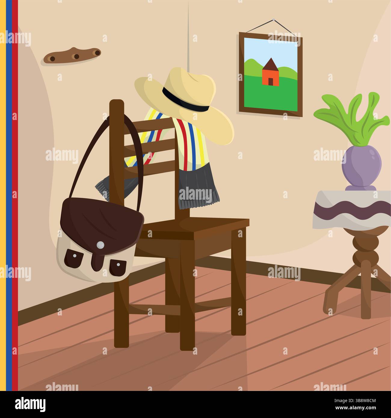 Colombian rustic interior. Vector illustration Stock Vector Image & Art ...