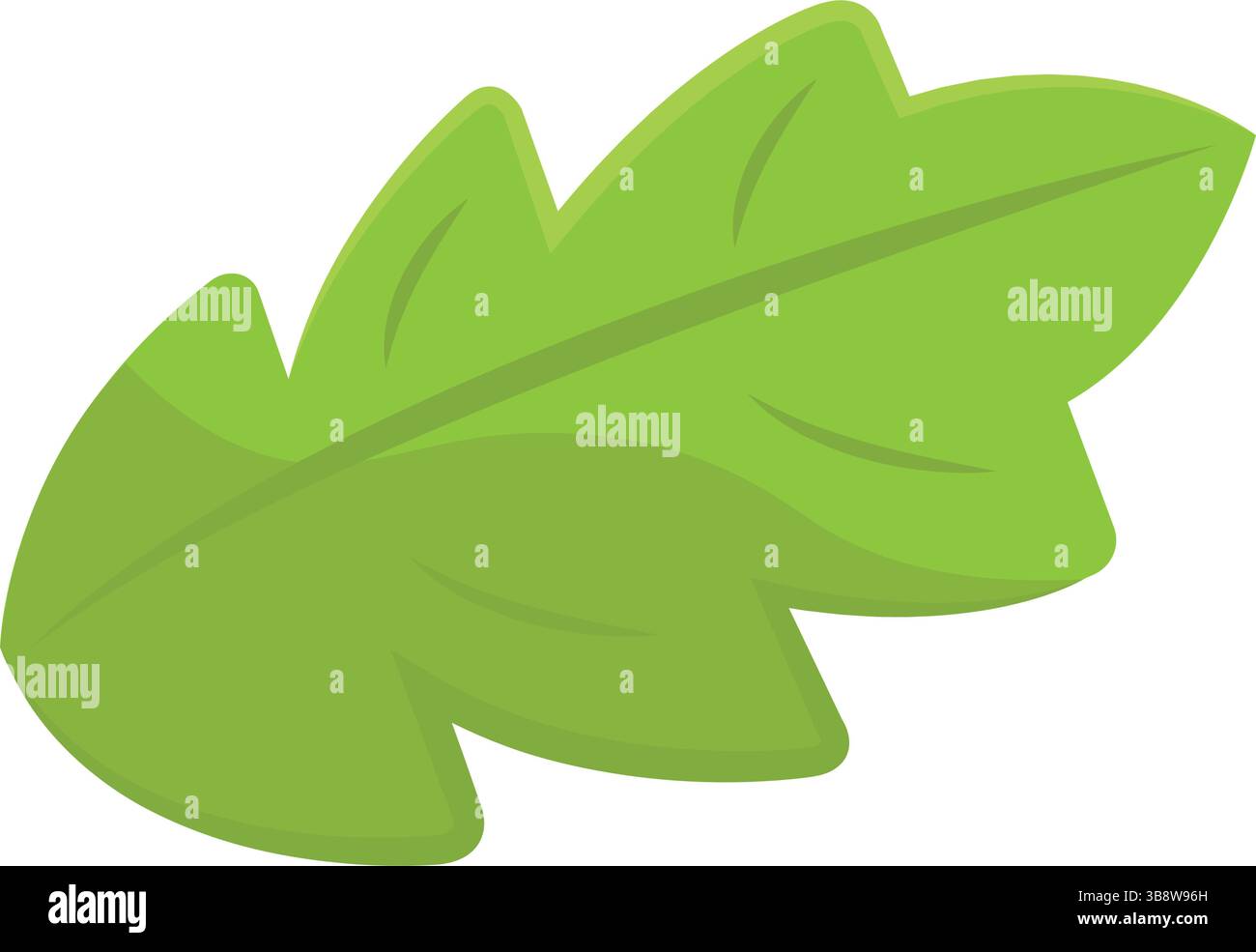 Simple tropical green leaf. Vector illustration Stock Vector Image ...