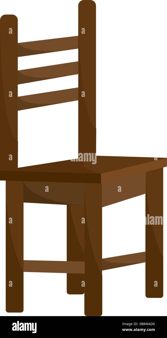 Simple rural wooden chair. Vector illustration Stock Vector Image & Art ...