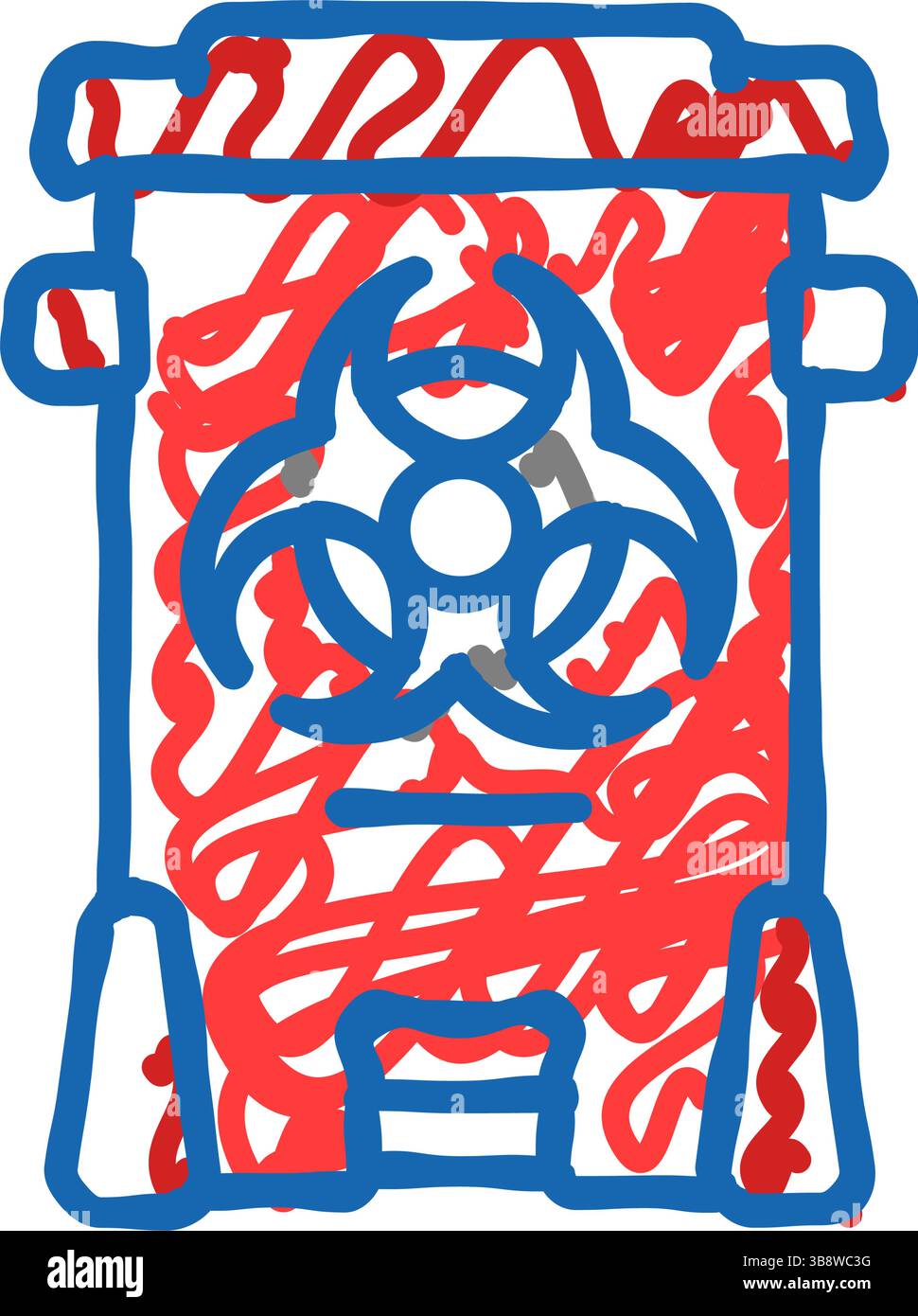 hazardous waste sorting icon doodle illustration Stock Vector Image ...