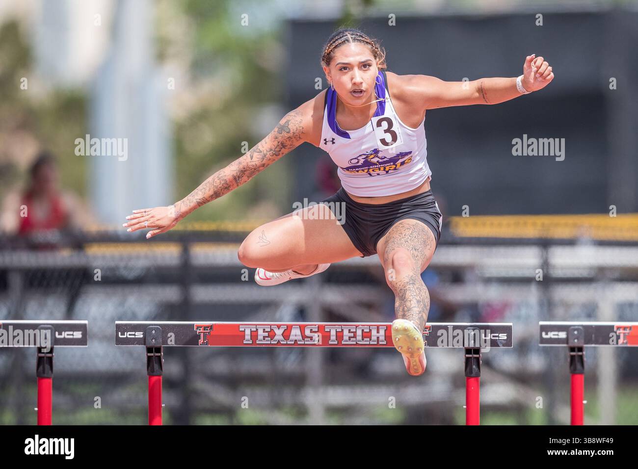 Lubbock, Texas, USA. 1st May, 2025. Hardin-Simmons Cowgirls athlete ...