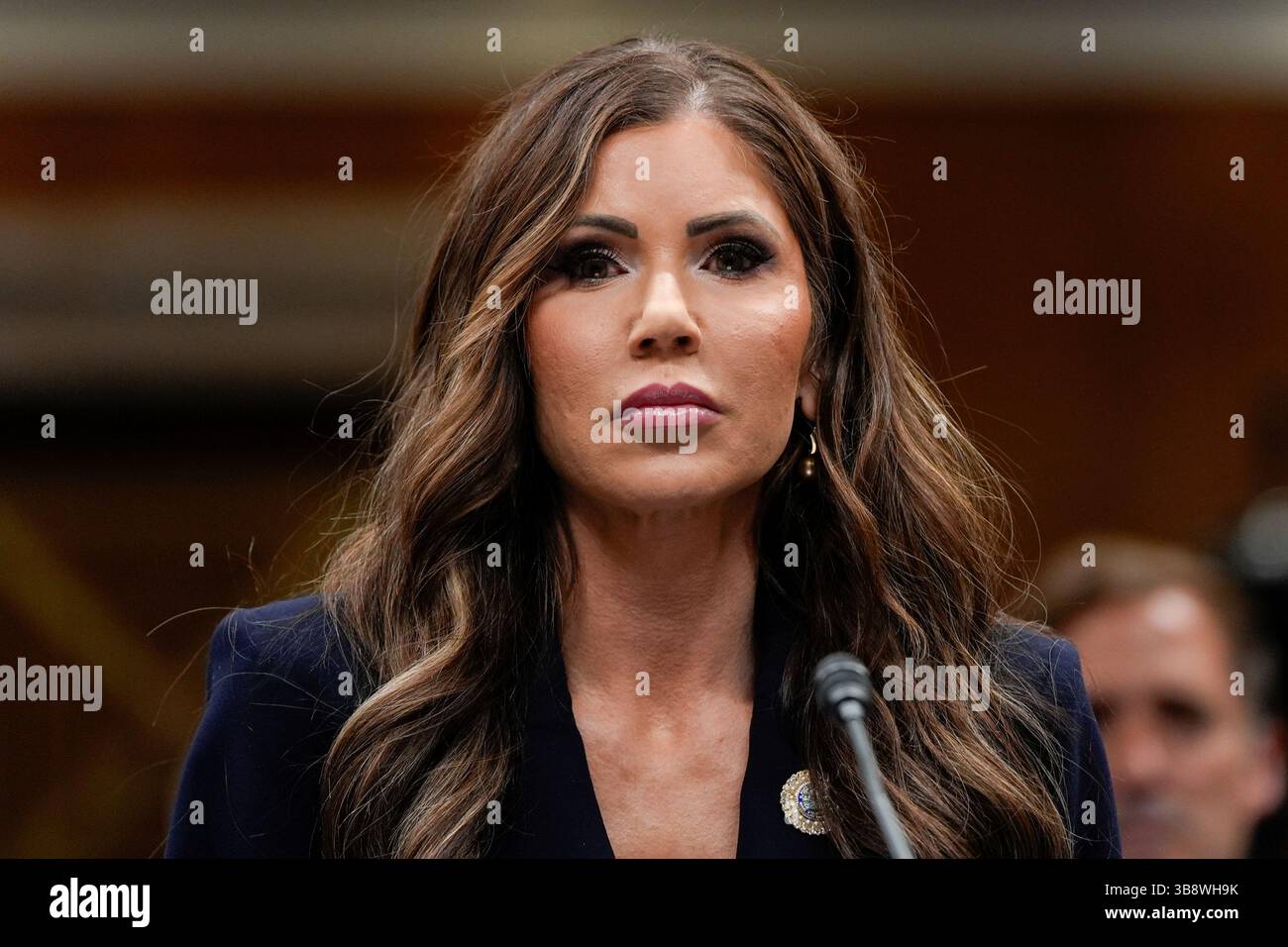 Homeland Security Secretary Kristi Noem arrives for a Senate ...